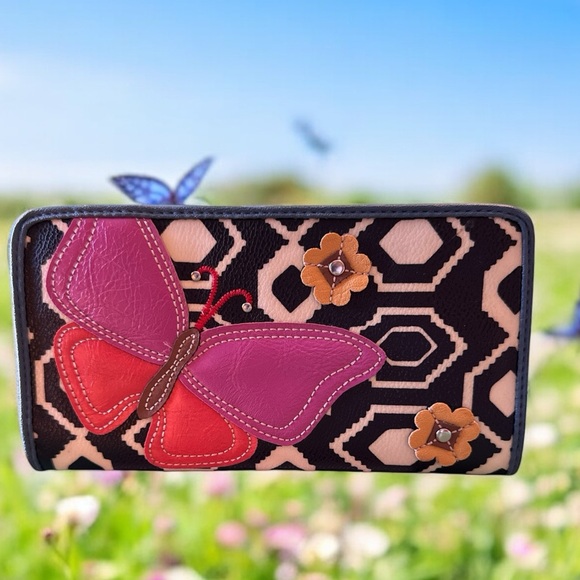 Relic | Bags | Relic Pink And Black Wallet Stylish And Compact | Poshmark
